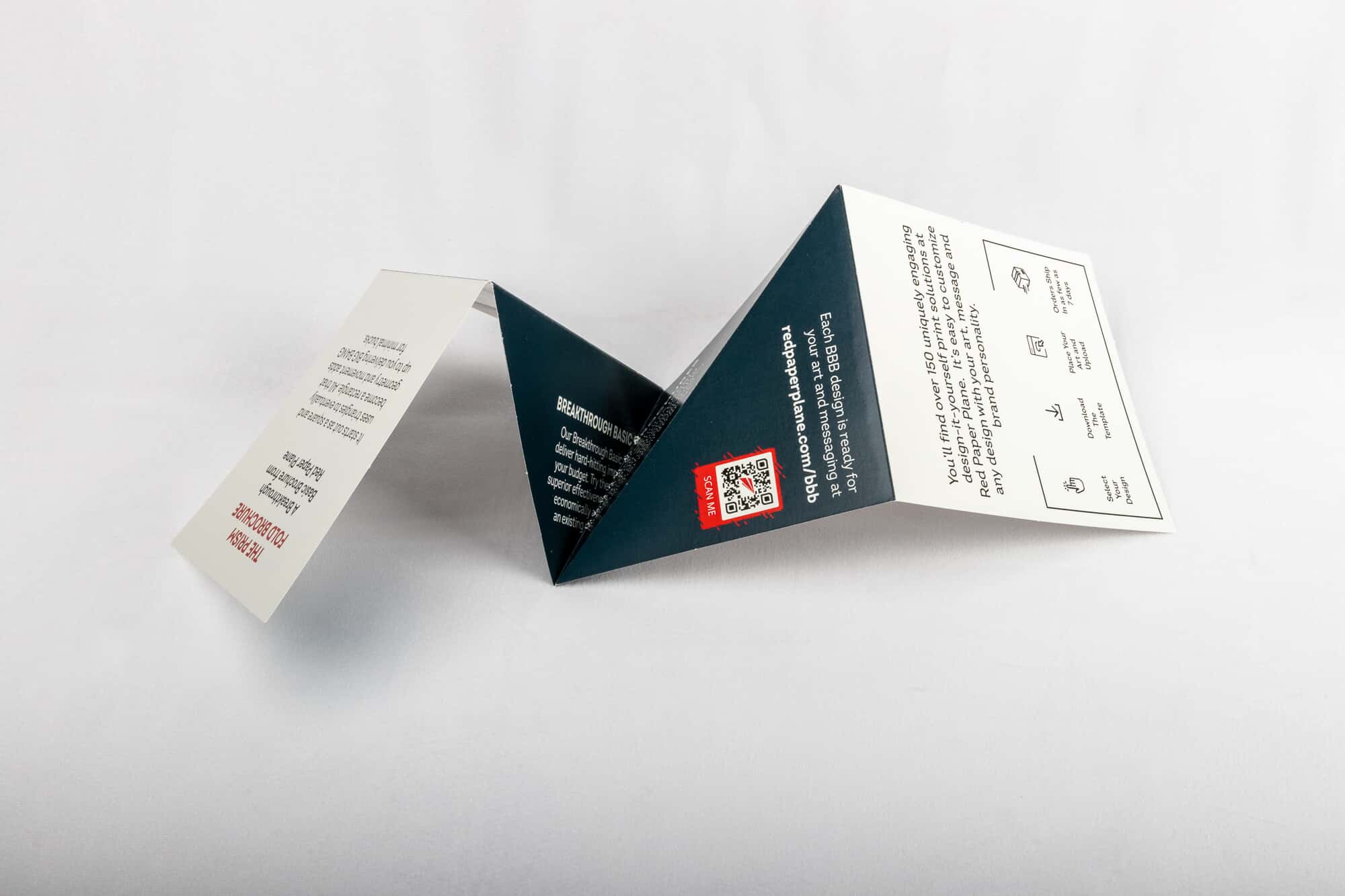 Prism Fold Brochure | Budget Friendly Mailers | Red Paper Plane