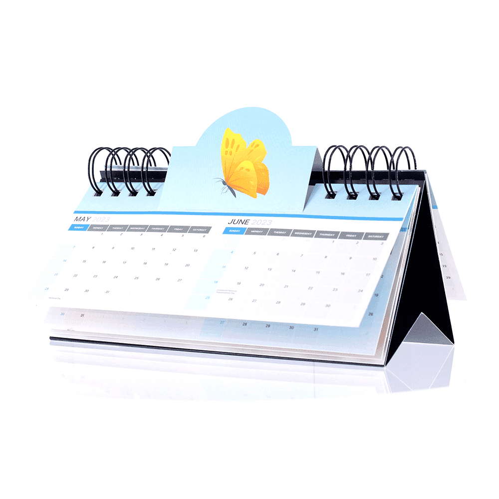 Scallop Pop Standing Calendar – 12-Month Desktop Calendar with a Unique ...